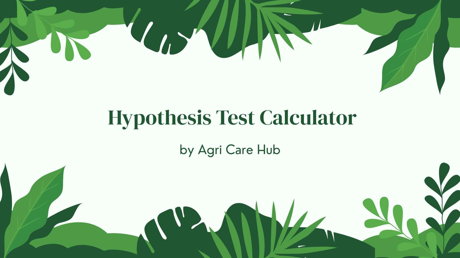 Hypothesis Test Calculator For Stats Analysis 7348