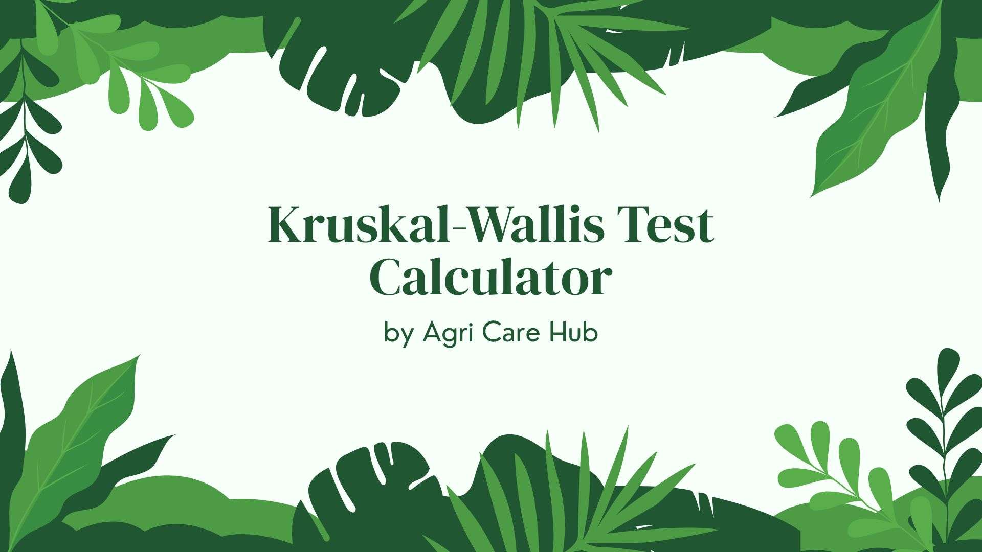 Kruskal-Wallis Test Calculator for Stats