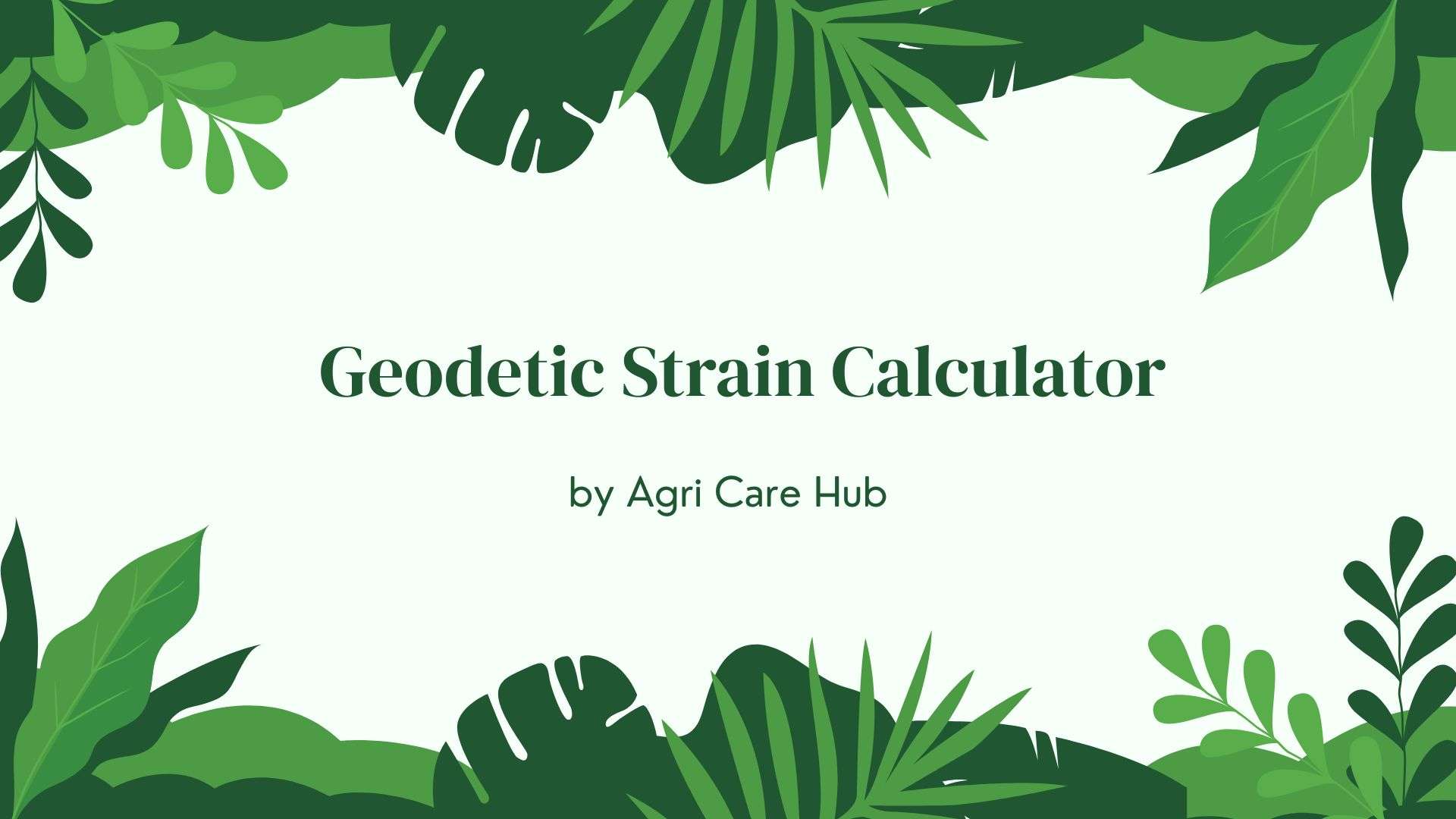 Geodetic Strain Calculator for Precise Analysis