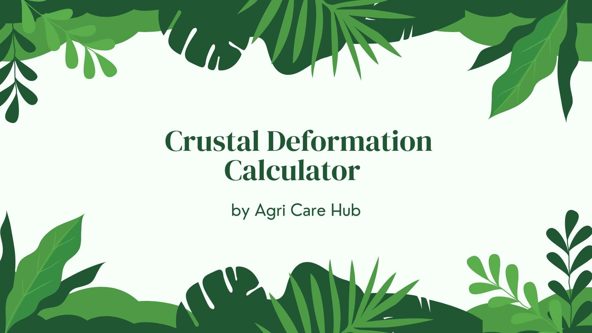 Crustal Deformation Calculator for Precise Analysis