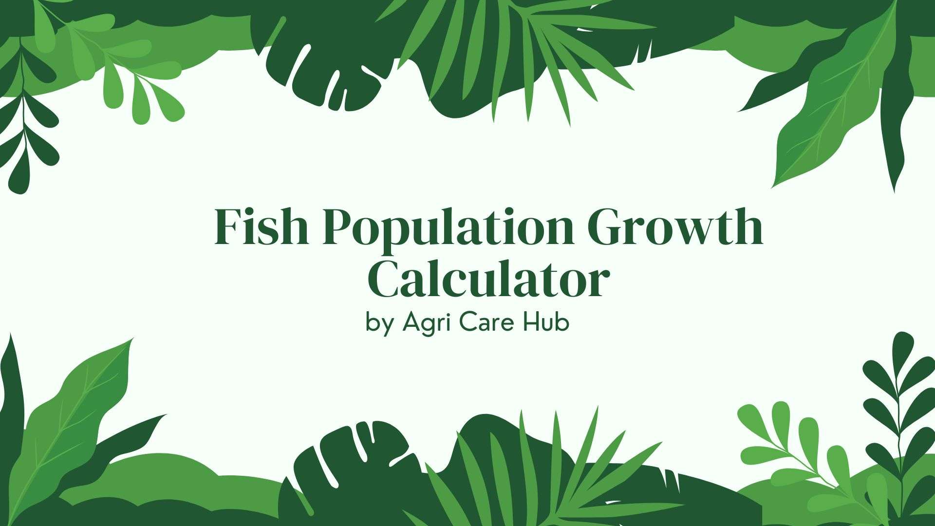 Fish Population Growth Calculator: Model Fish Stocks