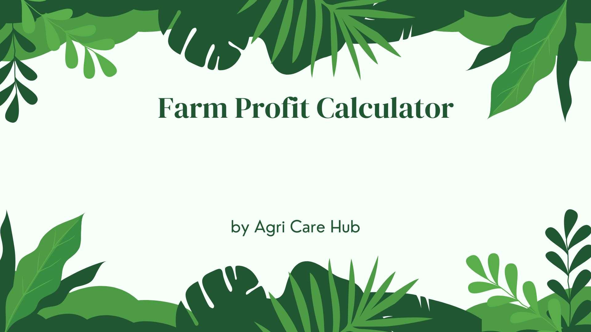 Farm Profit Calculator: Boost Farm Income in 2025