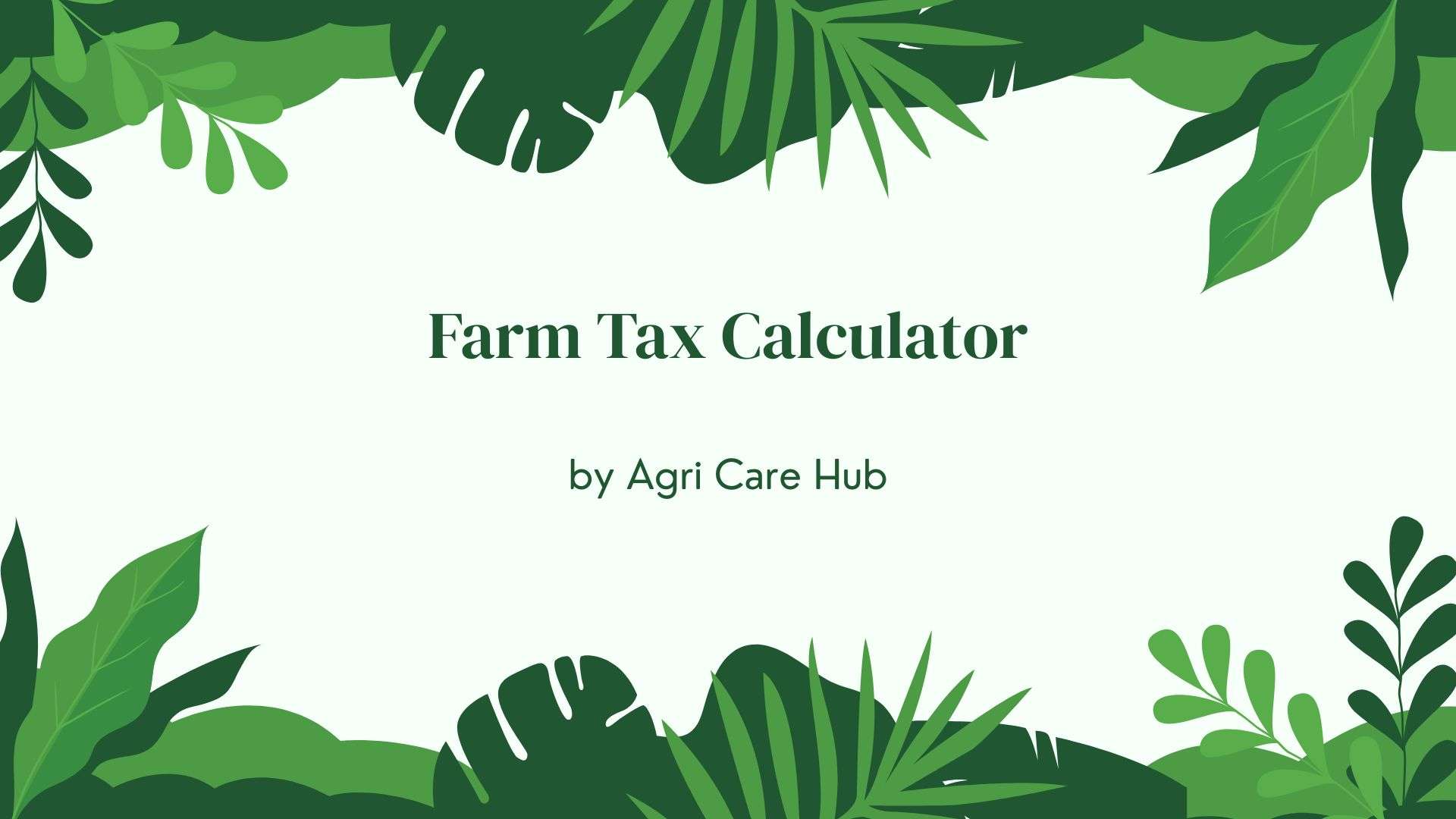Farm Tax Calculator: Easy Farm Tax Solutions