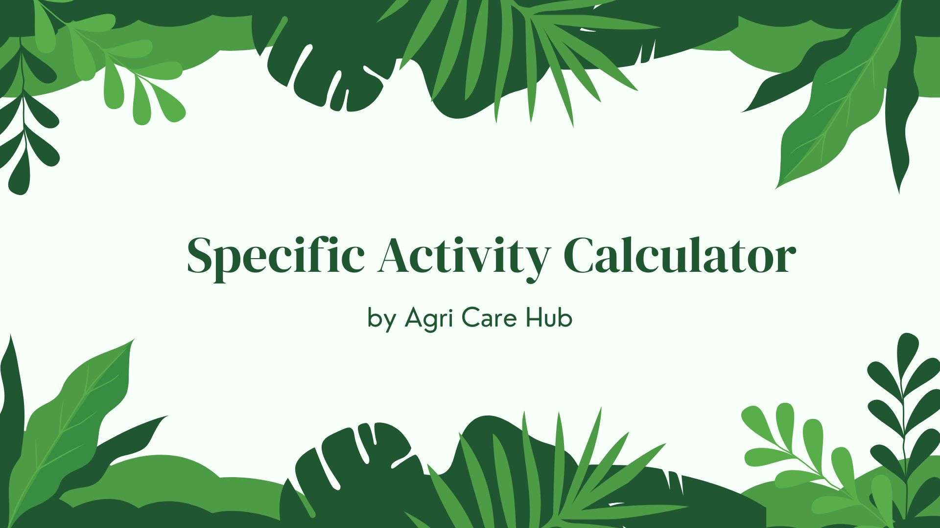 Specific Activity Calculator for Easy Results
