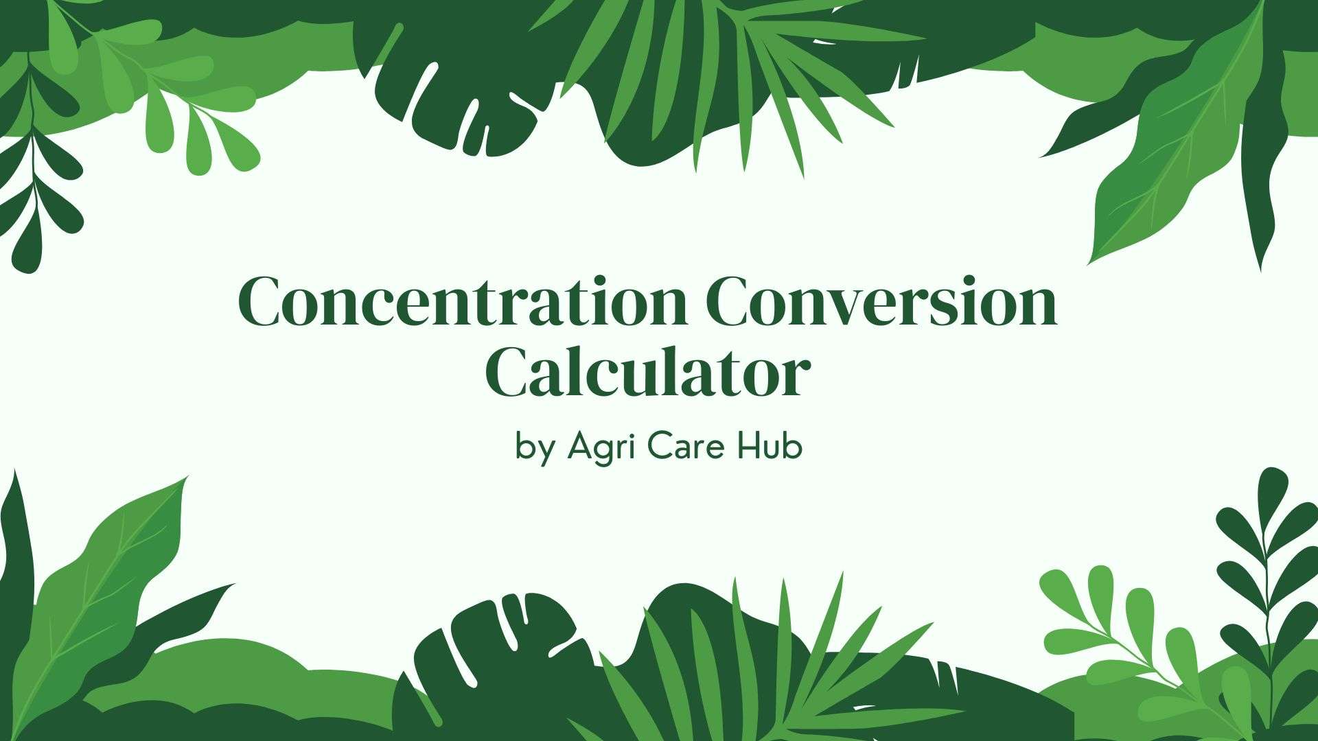 Concentration Conversion Calculator - Fast & Accurate