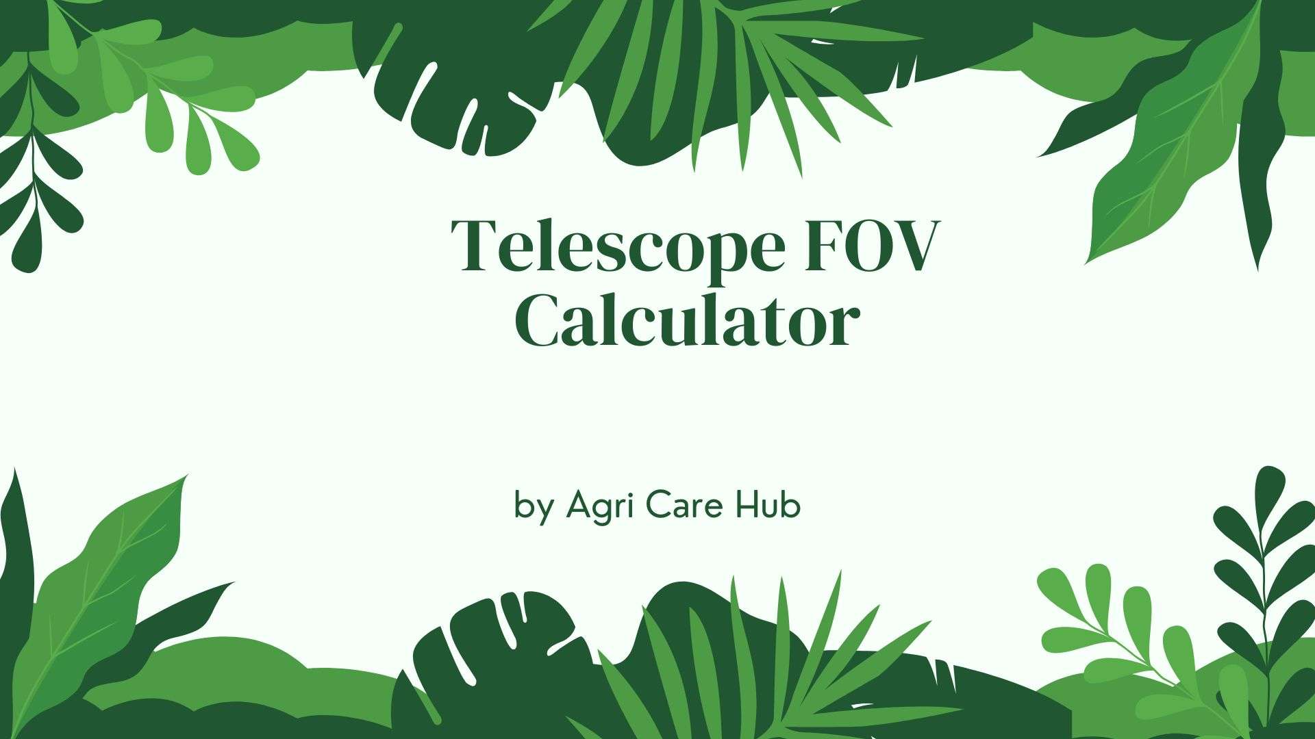 Telescope FOV Calculator: Precise Astronomy Tool