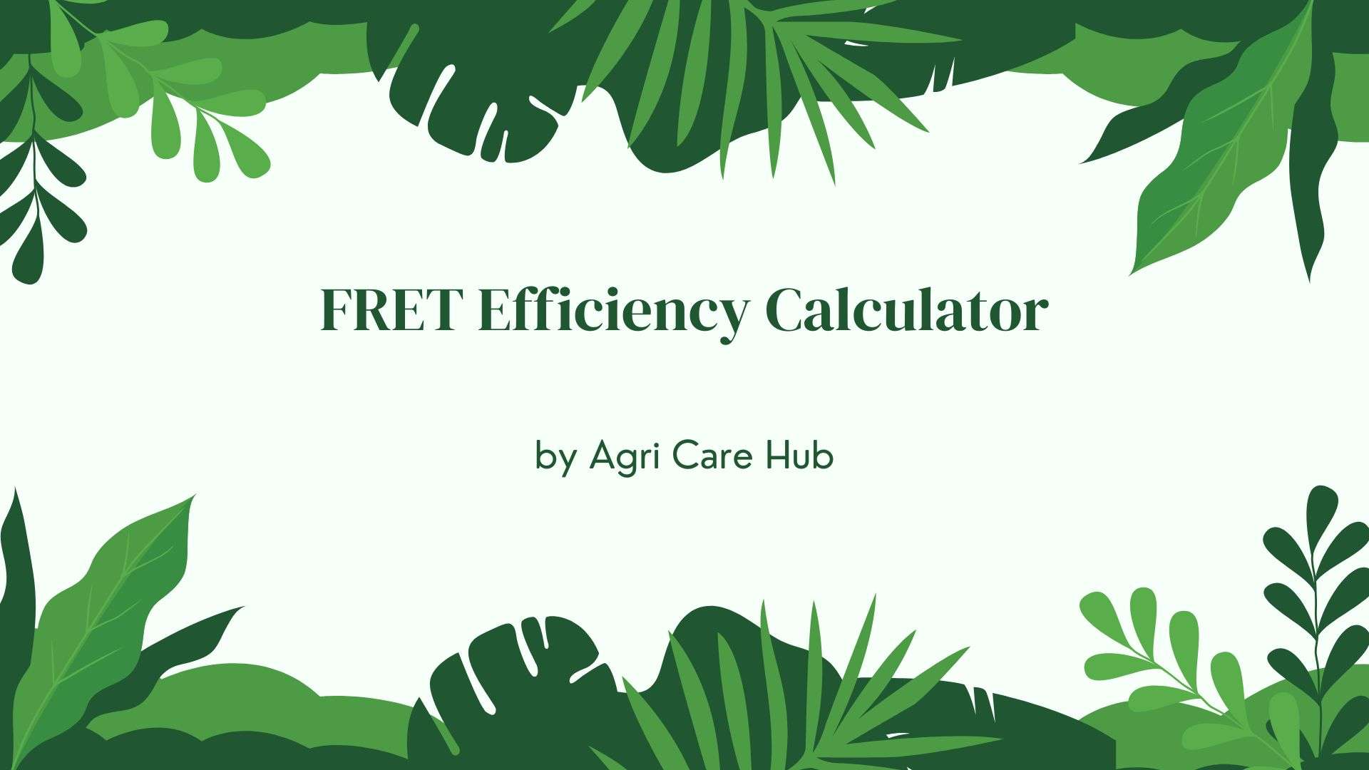 FRET Efficiency Calculator: Accurate Tool for Research
