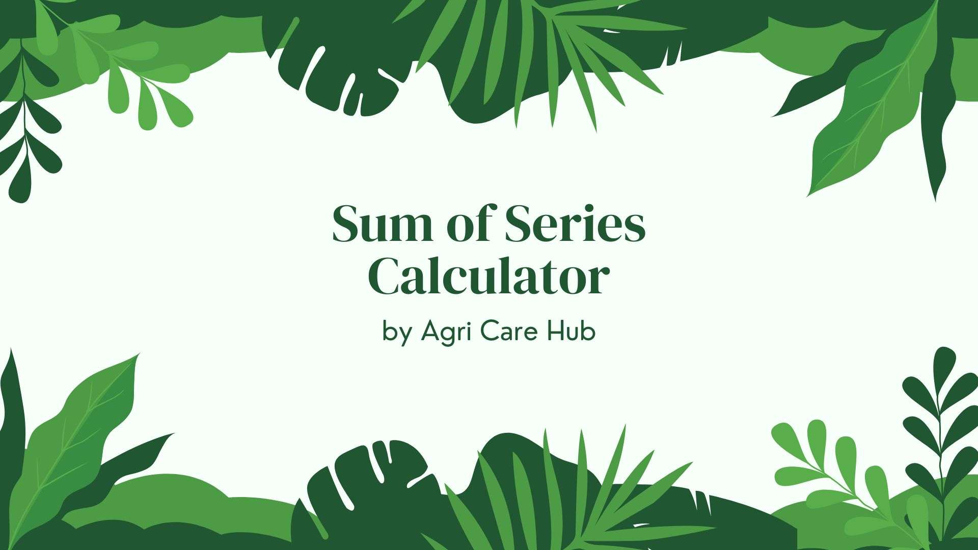 Sum of Series Calculator: Math Tool