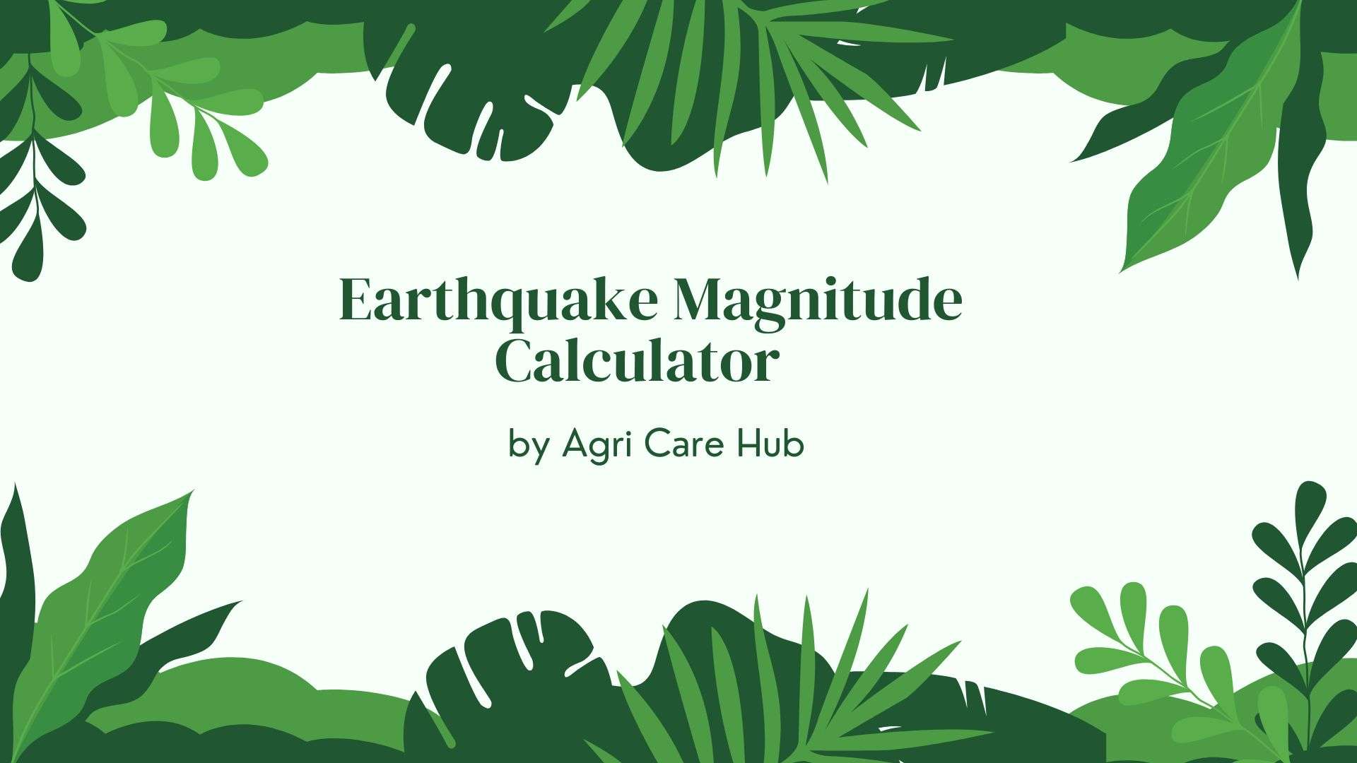 Earthquake Magnitude Calculator: Accurate Seismic Tool