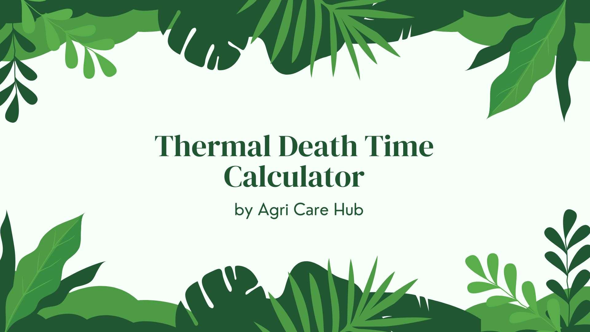 Thermal Death Time Calculator | Fast & Accurate