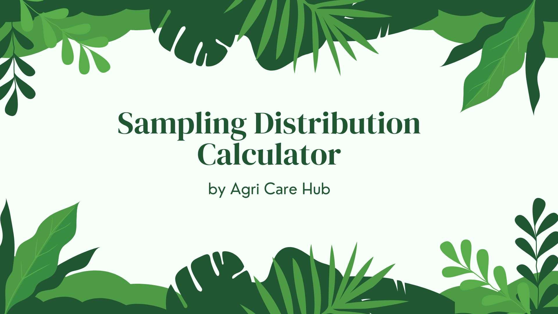 Sampling Distribution Calculator for Stats