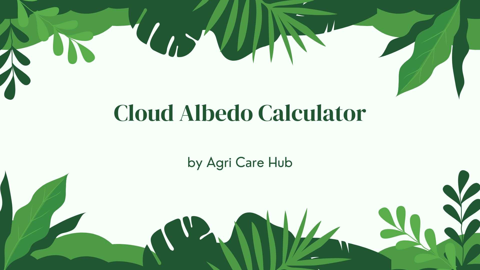 Cloud Albedo Calculator - Precise Online Tool