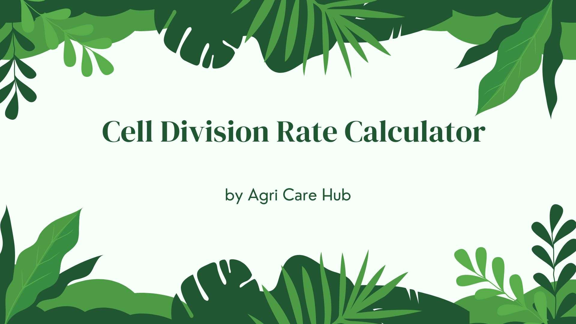 Cell Division Rate Calculator for Accurate Growth Analysis