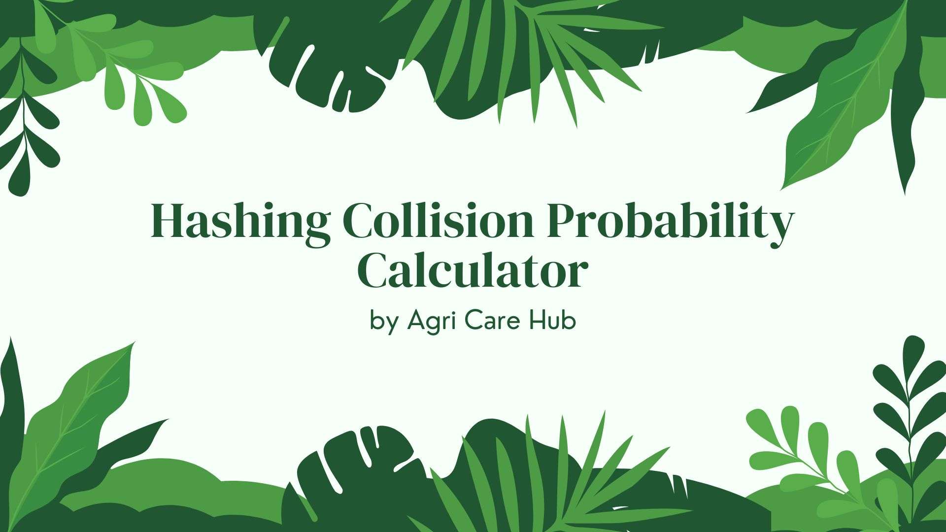 Hashing Collision Probability Calculator - Easy Tool