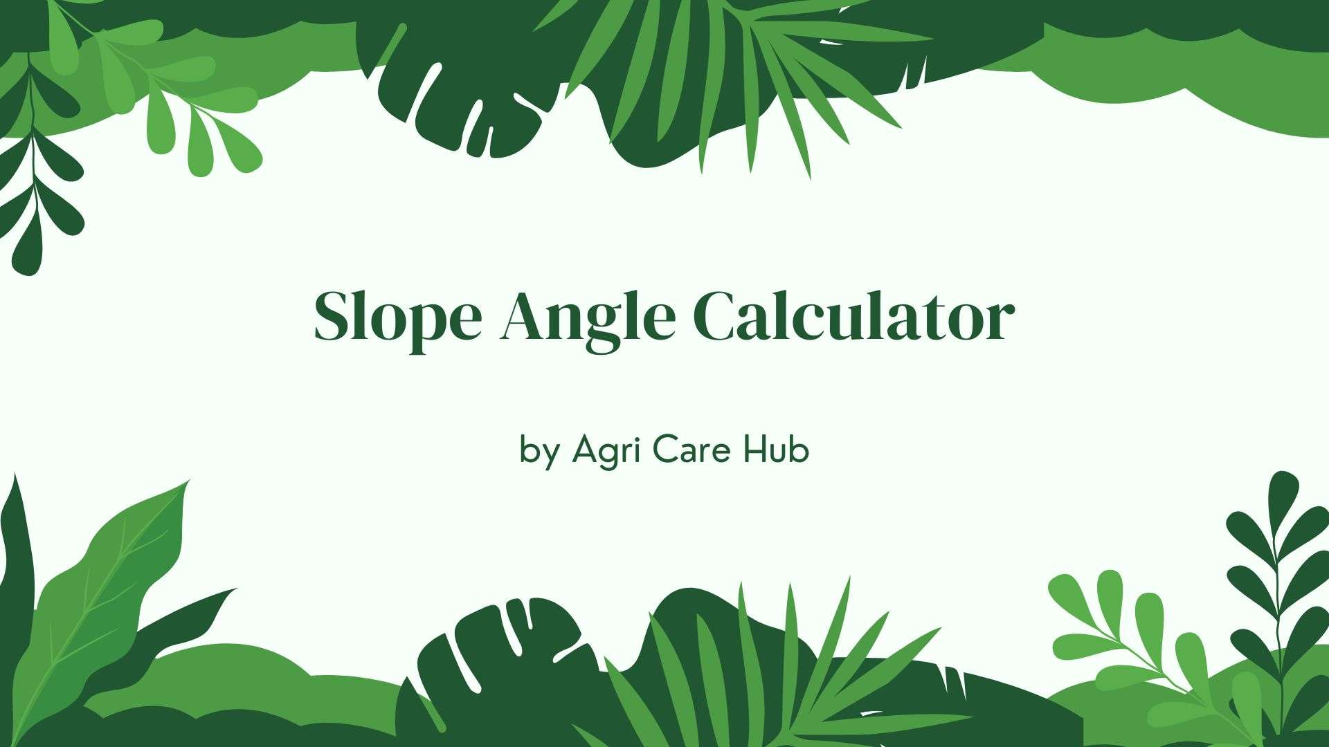 Slope Angle Calculator: Free GIS Tool