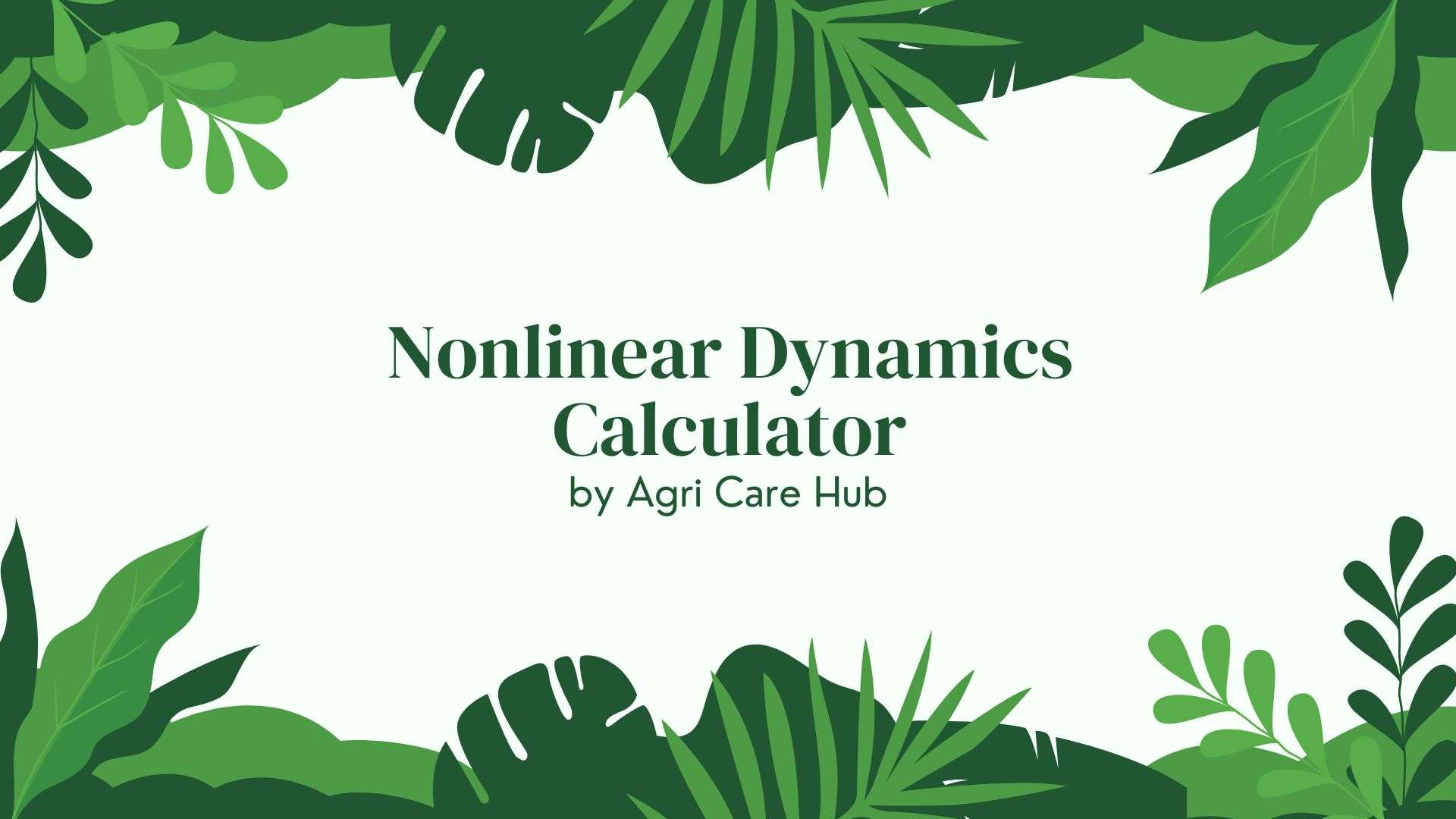 Nonlinear Dynamics Calculator – Fast & Accurate Tool