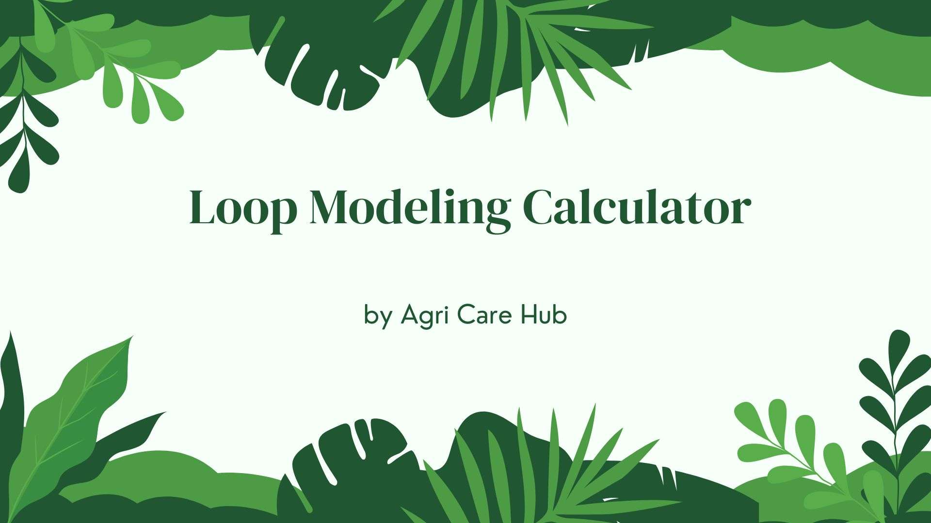 Loop Modeling Calculator – Accurate & Free Tool