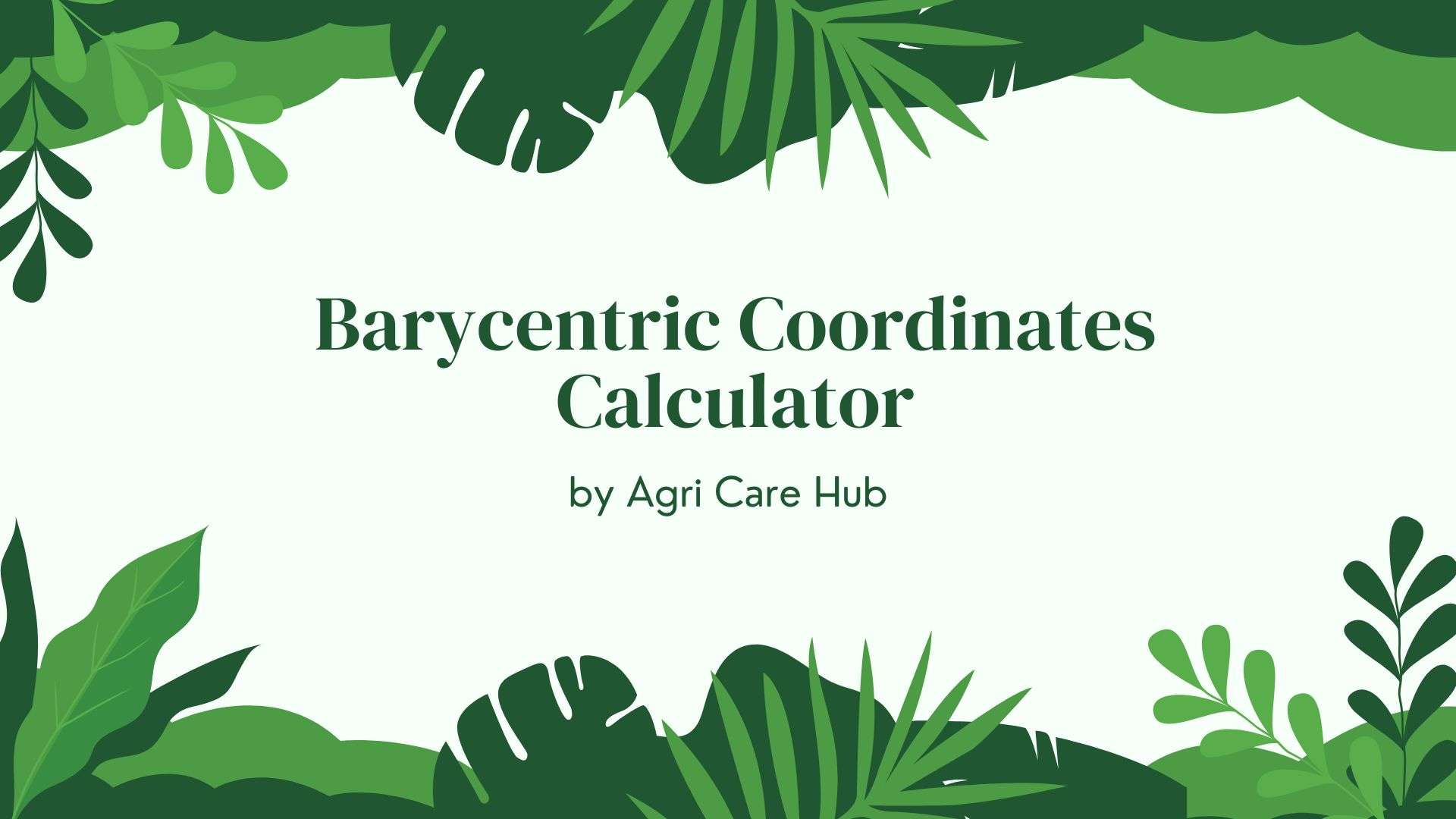 Barycentric Coordinates Calculator Online