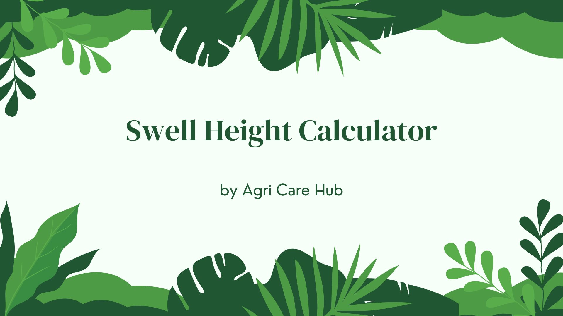 Swell Height Calculator
